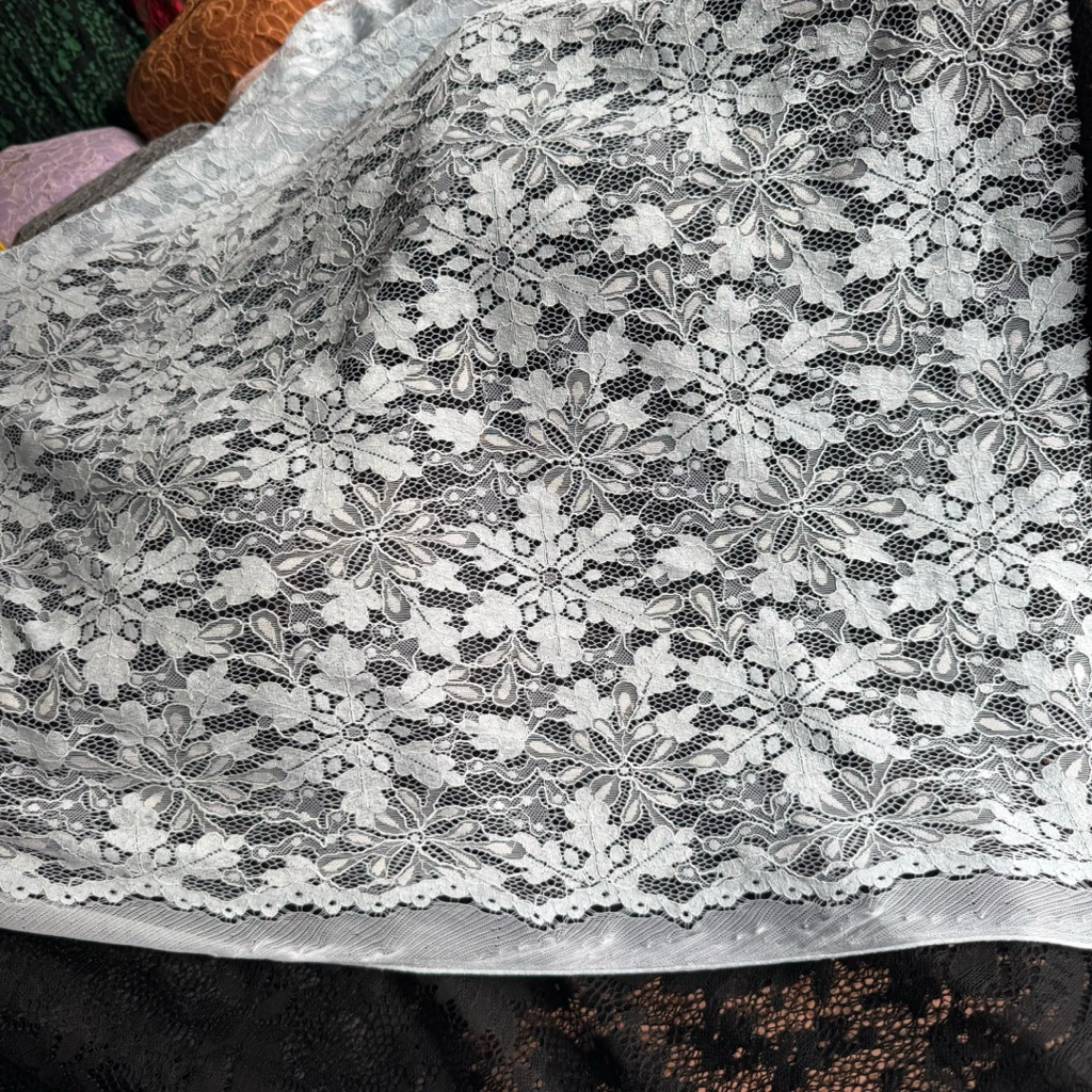 Jual Kain Brokat Katun Ice Blue – Warna Soft Premium | Kain Meteran ...