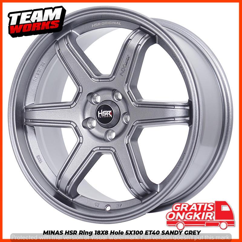 Jual VELG RACING HSR MINAS R18 LEBAR 8 HOLE 5X100 ET40 SANDY GREY PELAK ...