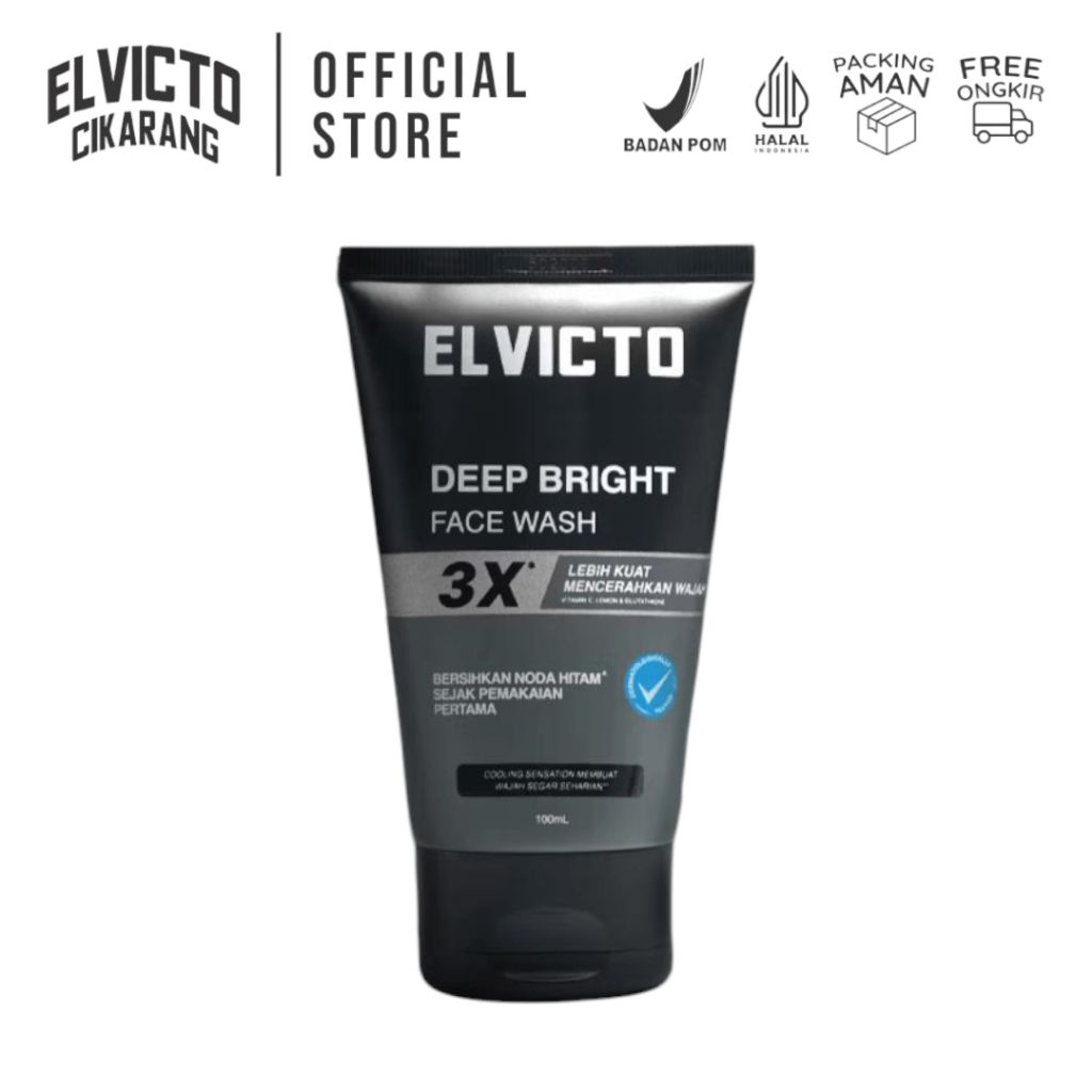 Jual ELVICTO DEEP BRIGHT FACE WASH - SABUN WAJAH PRIA | Shopee Indonesia