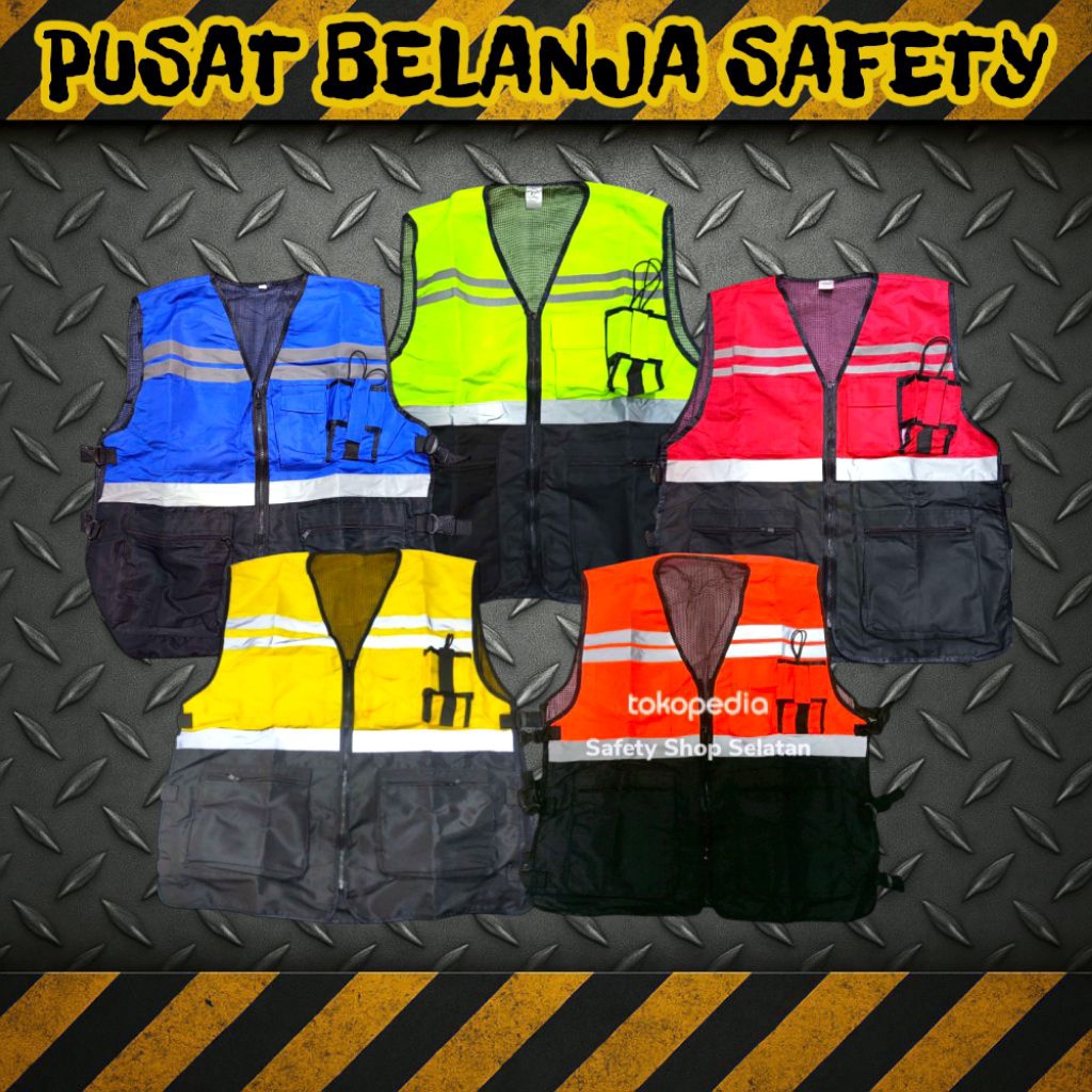 Jual Rompi safety/rompi proyek taslan/rompi safety pelindo/rompi taslan ...