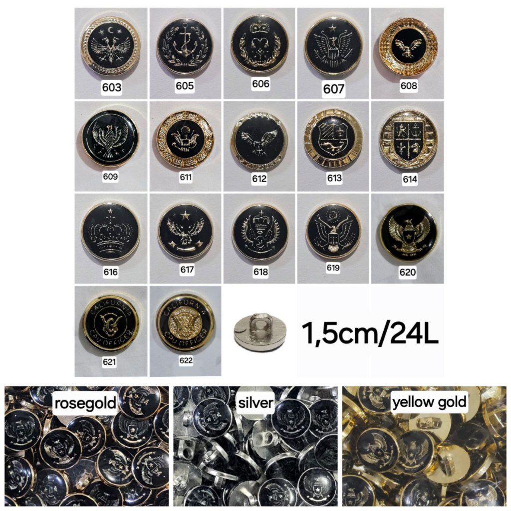 Jual Kancing Koko/Jasko Jas Epoxy 15mm/1,5cm/24L @144 pcs Kancing Baju ...