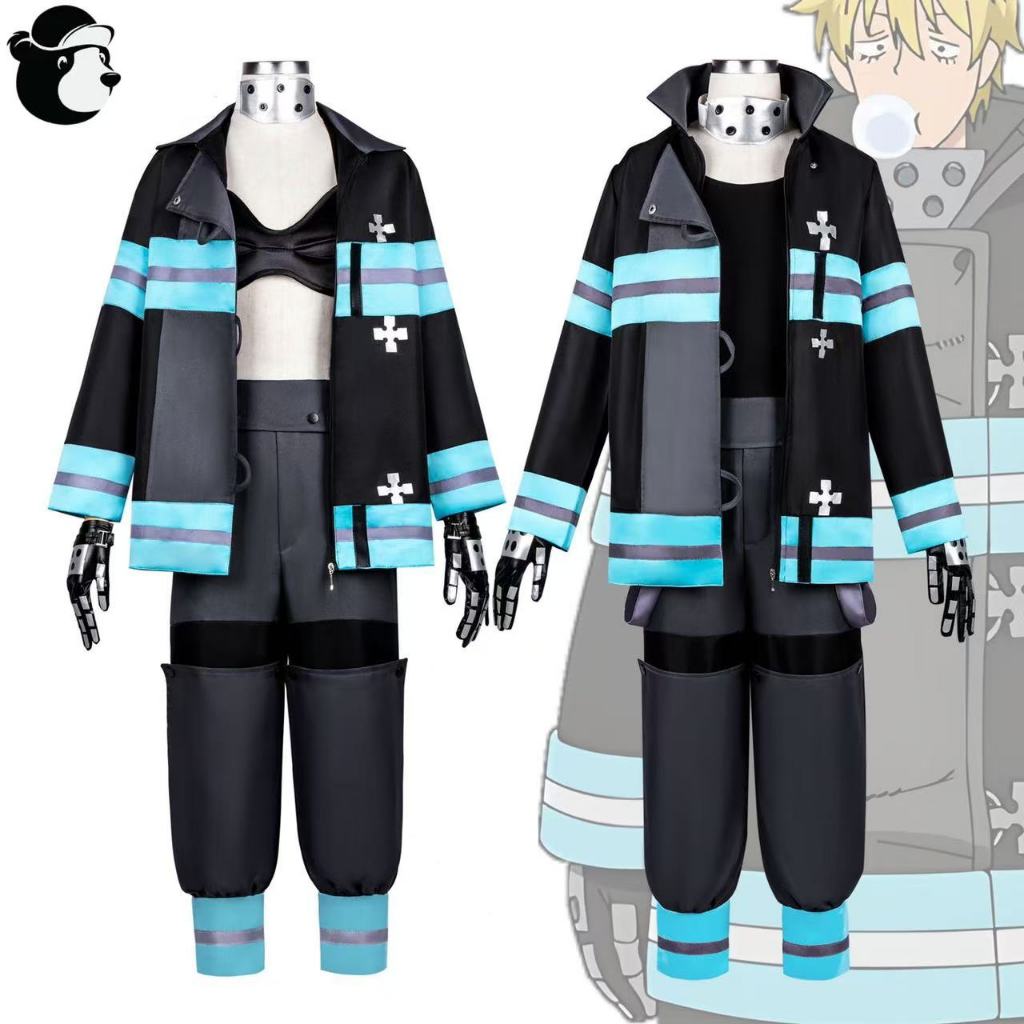 Jual Fire Force cosplay costume Shinra Kusakabe and Kotatsu Tamaki ...