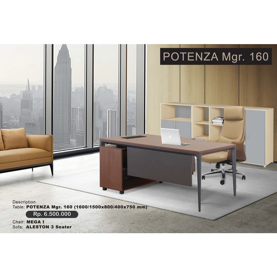 Jual Meja Kantor Meja Kerja Manager INDACHI POTENZA MGR160 Molek ...