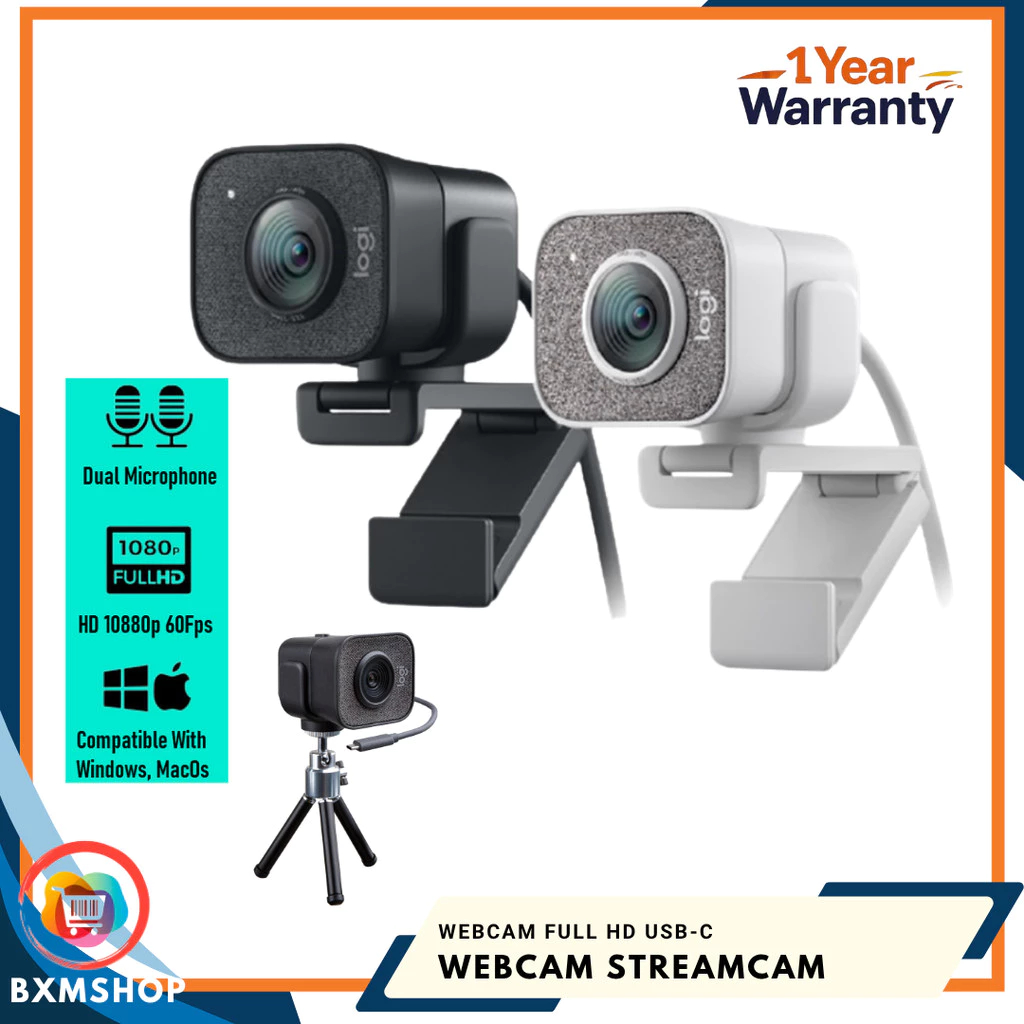 Jual Logitech StreamCam Stream Cam Full HD USB-C Webcam Logitech 1080P ...