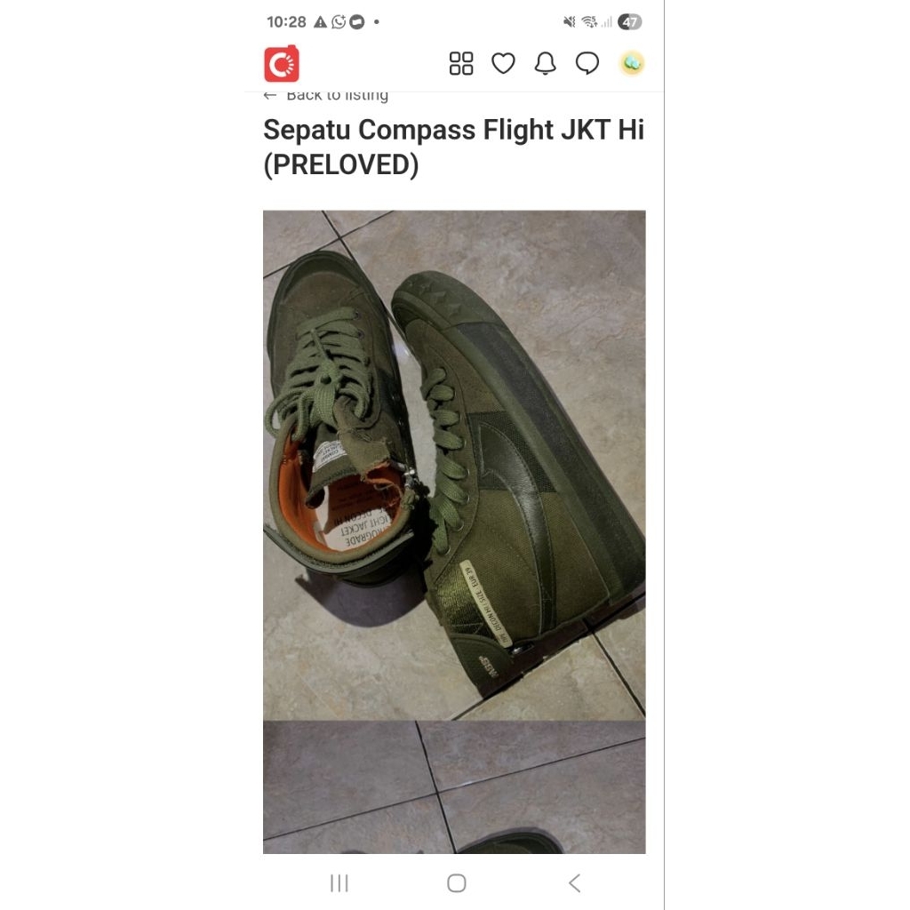 Jual Sepatu Compass️ Flight JKT Hi (PRELOVED) | Shopee Indonesia