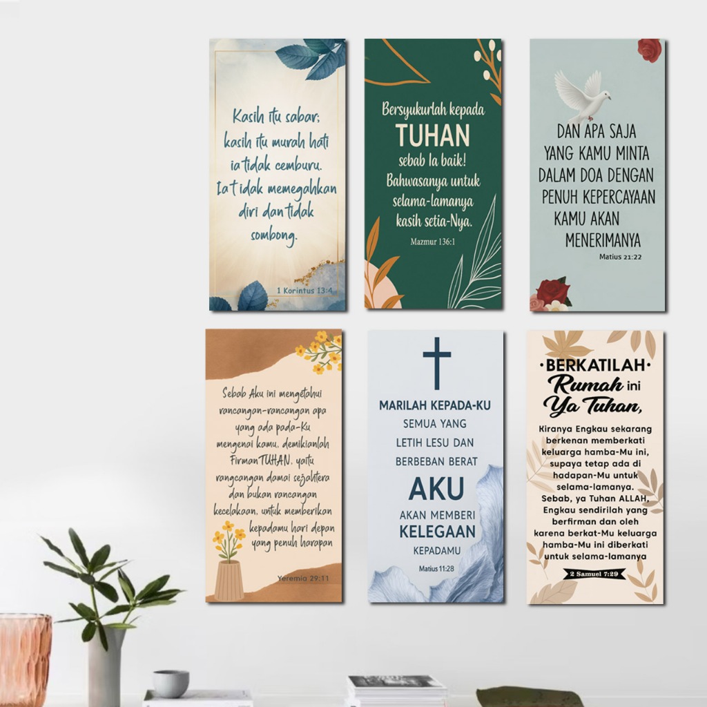Jual Hiasan dinding ayat alkitab / kutipan ayat kristen / Walldecor ...