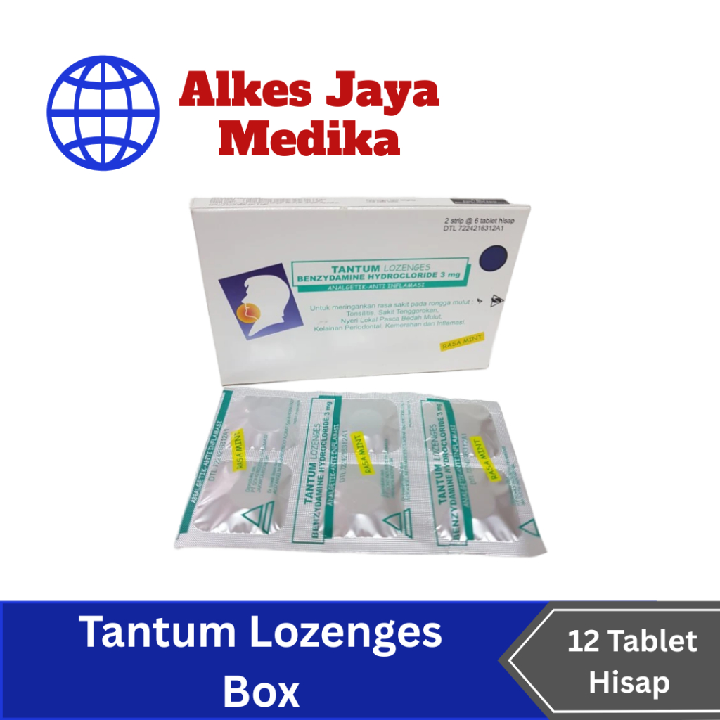 Jual Tantum Lozenges (2 strip @6tablet) - Obat Radang Tenggorokan ...