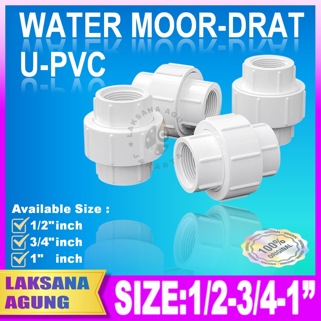 Jual Watermur pvc 1/2" Drat Dalam | Water Moor 3/4" drat dua sisi 1 ...
