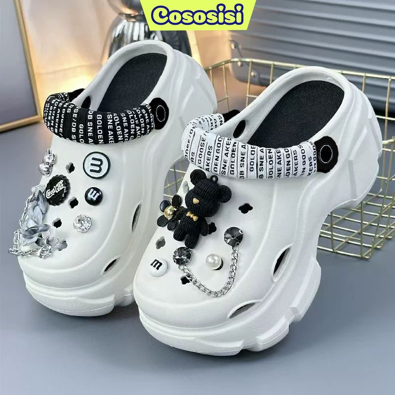 Jual Cososisi Sandal Wanita Wedges FUJI Jibbitz terbaru 2025 Sendal ...