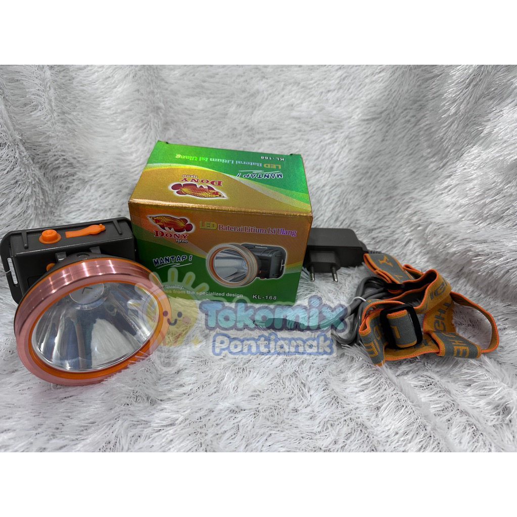 Jual Senter kepala LED DONY KL-168 Mantap! / Senter camping / Lampu ...