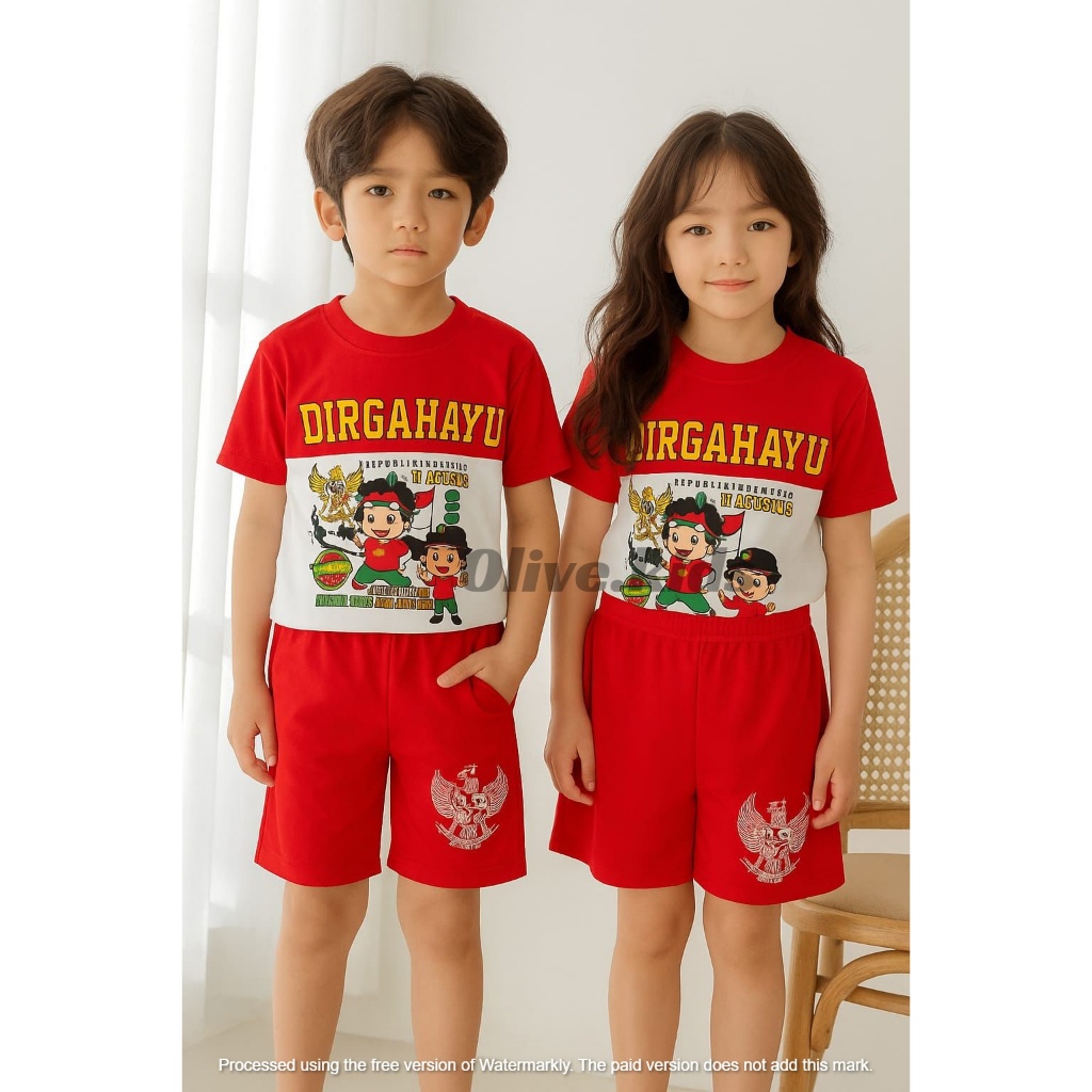 Jual Setelan merah putih anak cewek dan cowok ready usia 6 bulan sampai ...