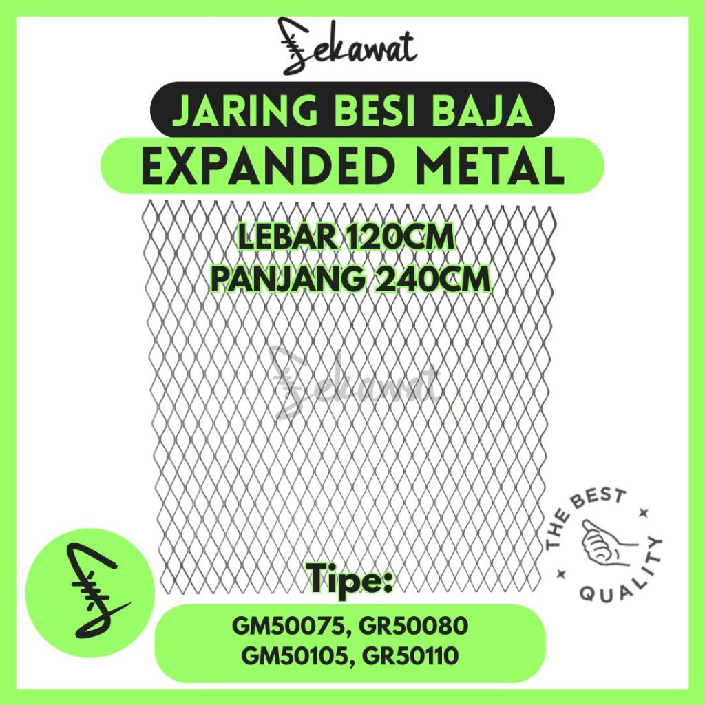 Jual Jaring Baja Expanded Metal Tebal 5mm | Lebar 120cm Panjang 240cm ...