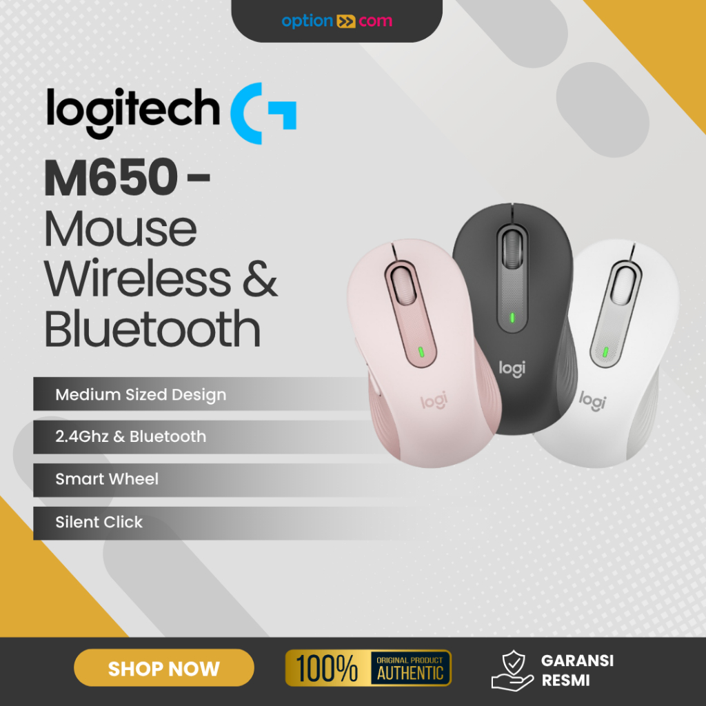 Jual Mouse Wireless Logitech M650 Signature Mouse Wireless Bluetooth ...