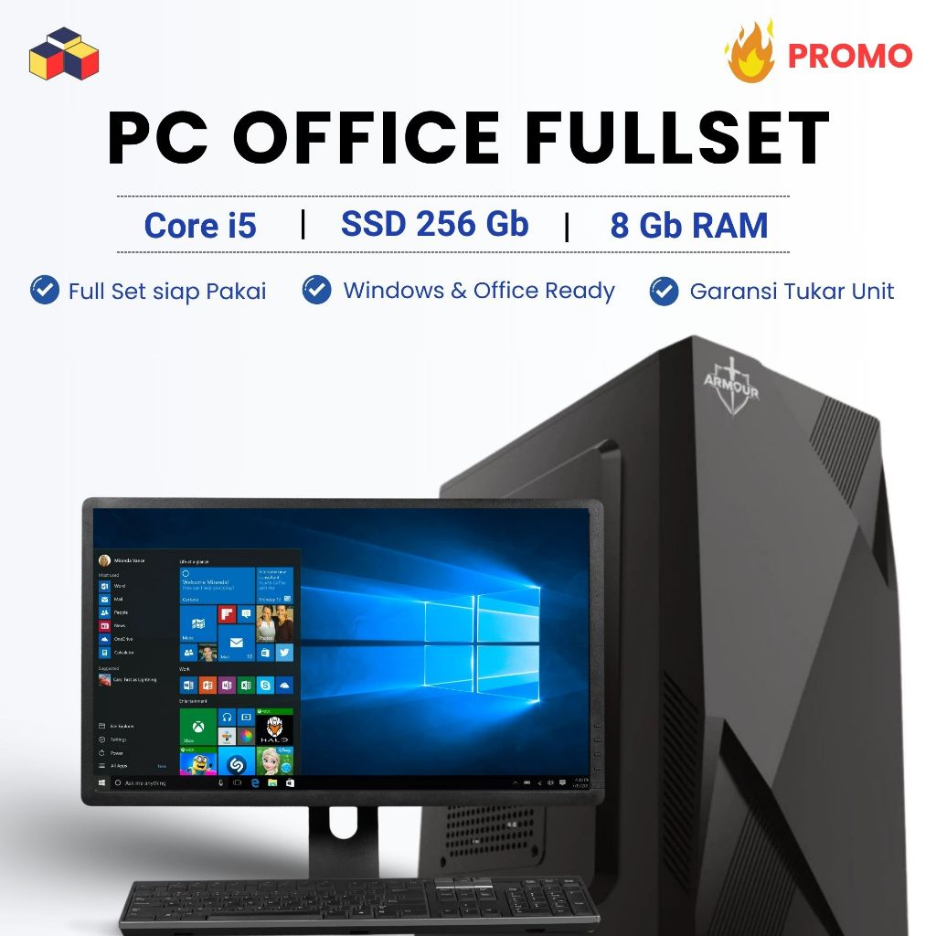 Jual PC Office | Komputer Rakitan Murah | Core i5 Full Set | CPU i5 8GB RAM SSD | Kantor Sekolah ...