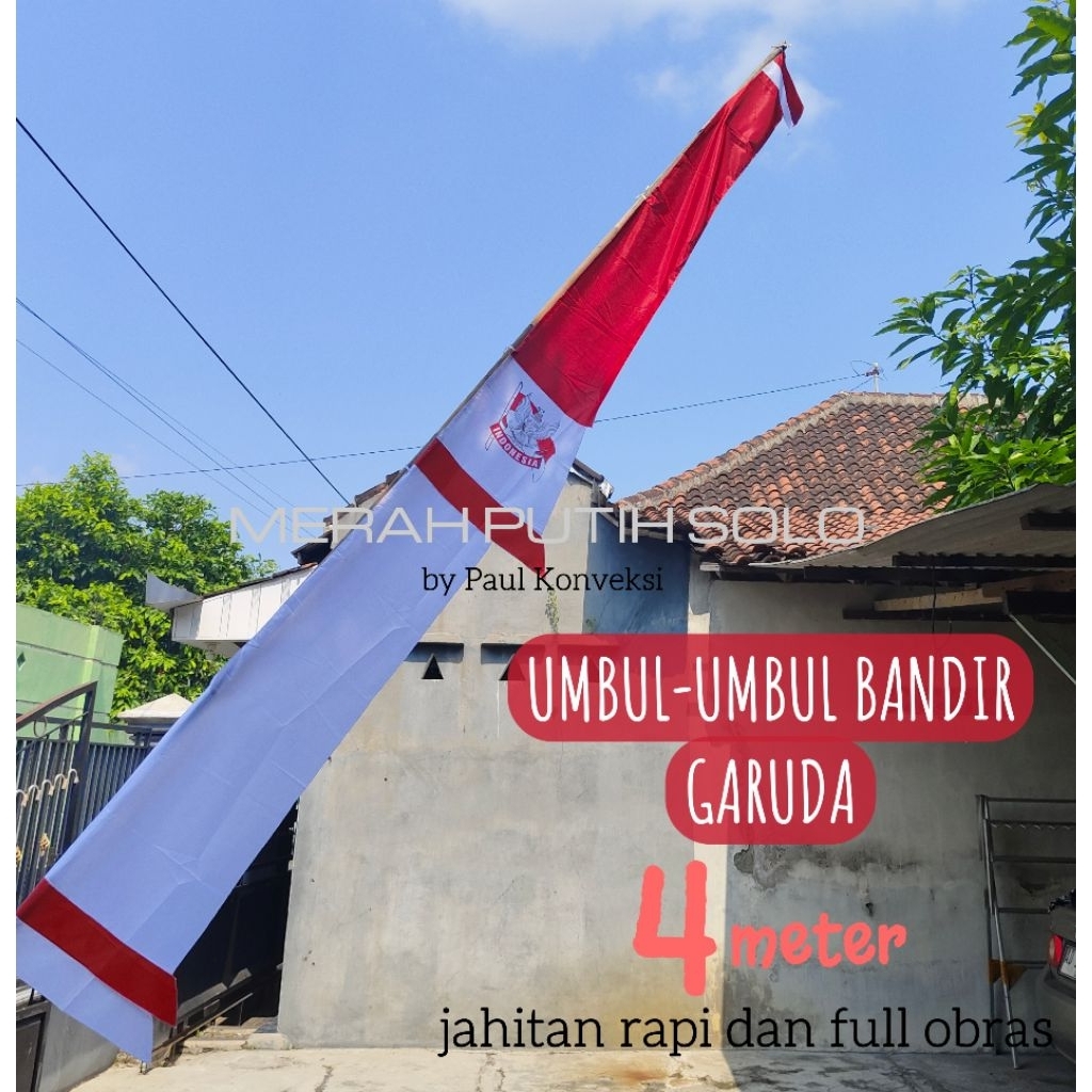 Jual Umbul umbul Bandir Garuda / Layur Garuda 4 meter | Shopee Indonesia