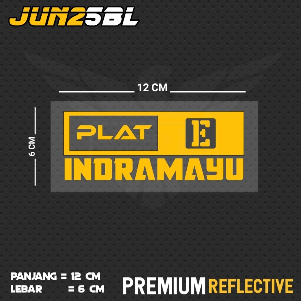 Jual STIKER CUTTING REFLECTIVE TULISAN PLAT E | INDRAMAYU CIREBON ...