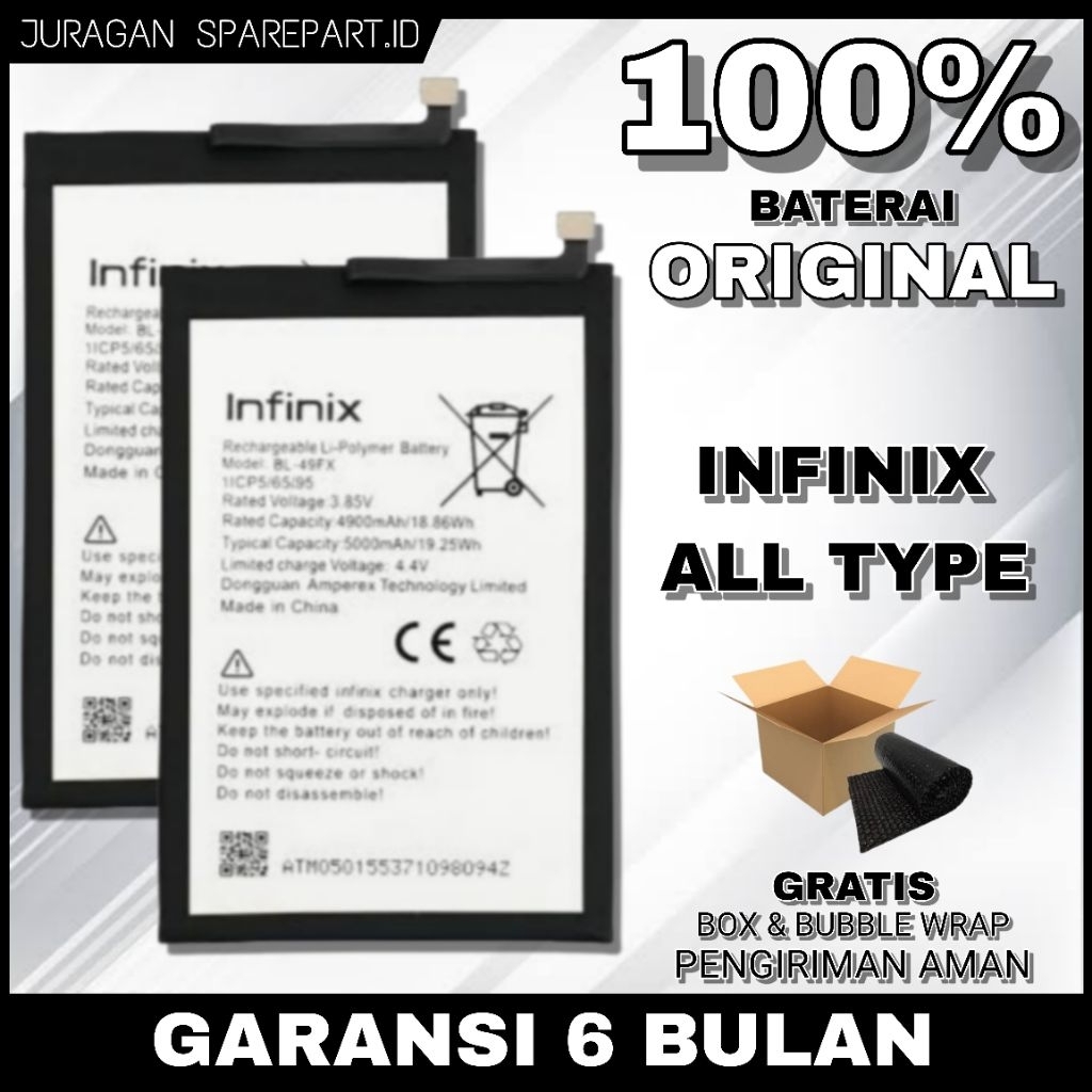 Jual BATERAI BATRAI BATREI BATRE BATTERY INFINIX HOT 5 6 7 8 9 9 PLAY ...
