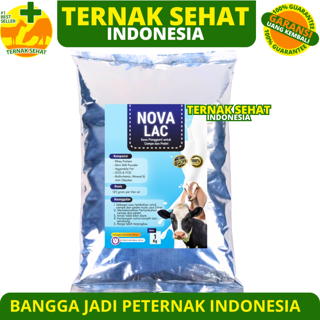 Jual NOVA LAC - Novalac Susu Pengganti Induk Anak Sapi Kambing Anti ...