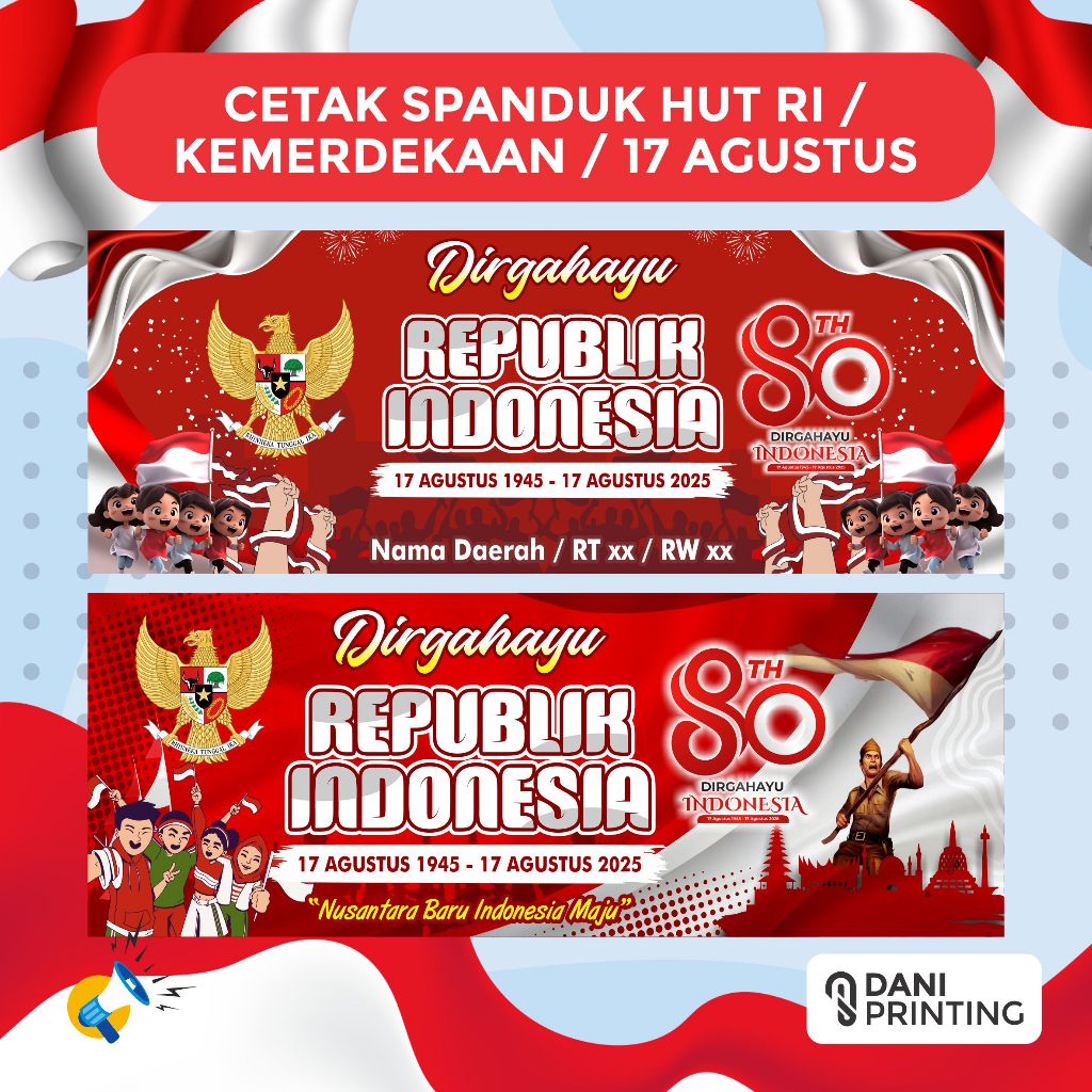 Jual Banner Spanduk - Kemerdekaan - HUT RI - 17 Agustus - Custom Bisa ...
