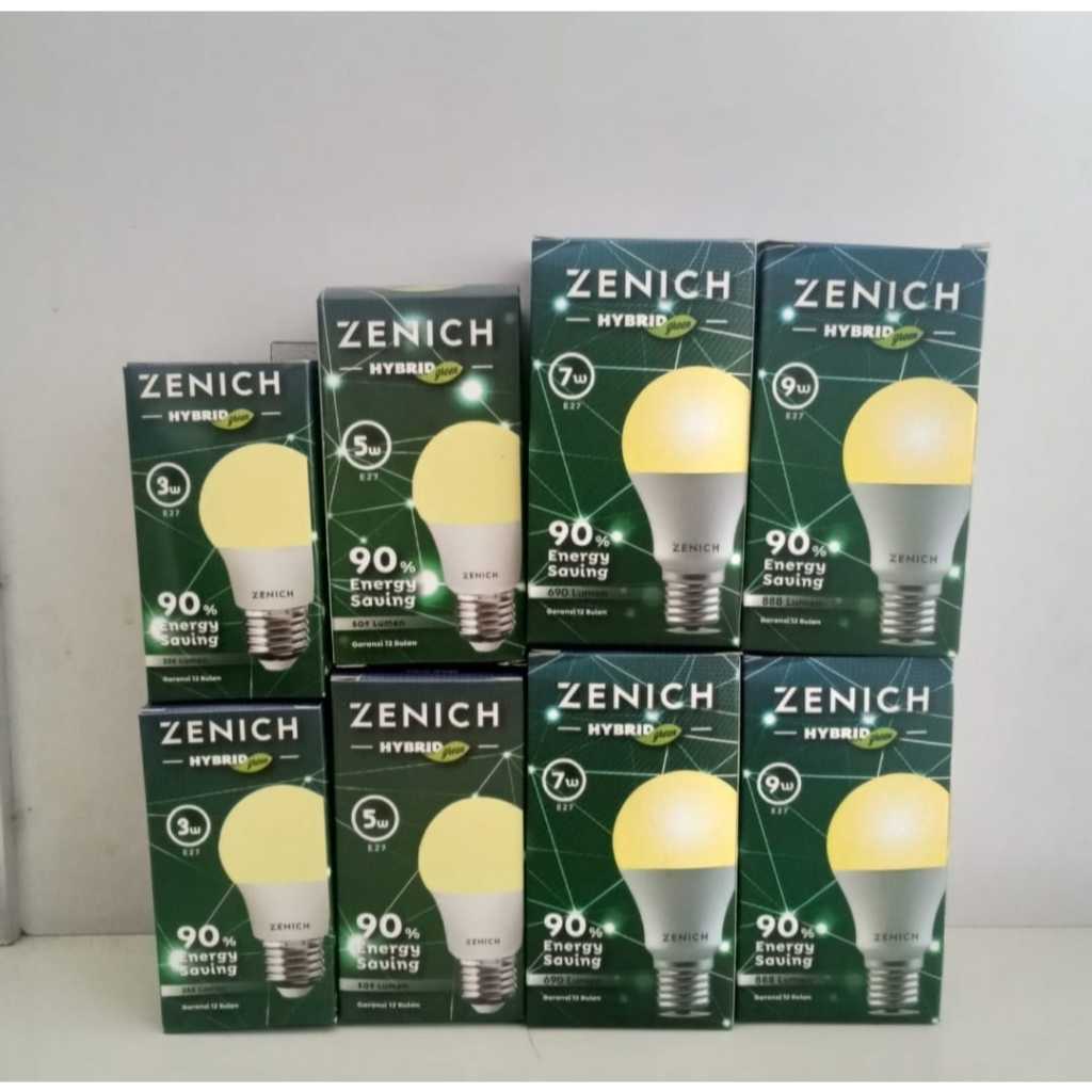 Jual Lampu LED Zenich Hybrid Cahaya Kuning Warm White Hemat Energi ...