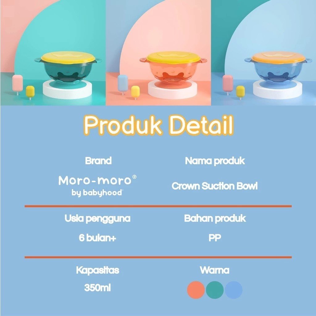 Jual MORO MORO CROWN SUCTION BOWL MSB2232/ MANGKOK MAKAN ANAK BAYI ...