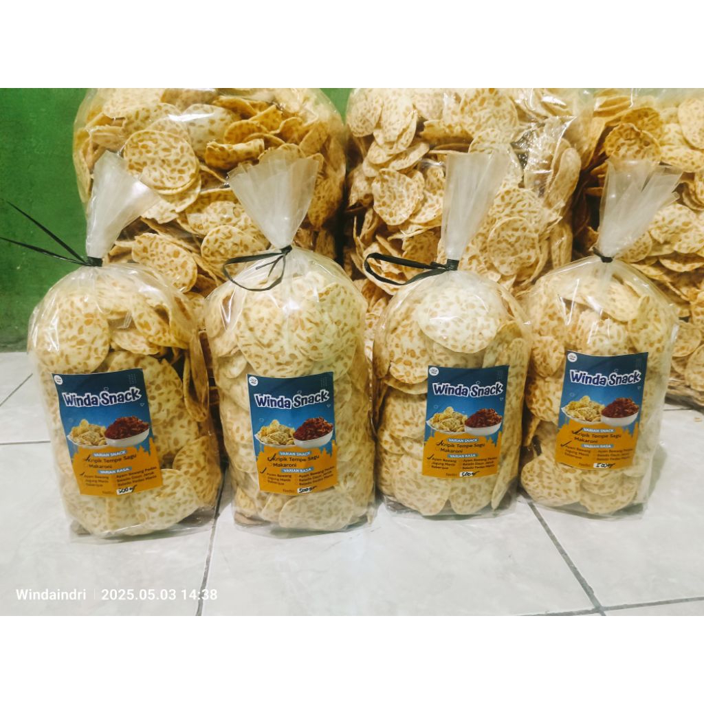 Jual Kripik Tempe Sagu Rasa Ayam bawang 1kg | Shopee Indonesia