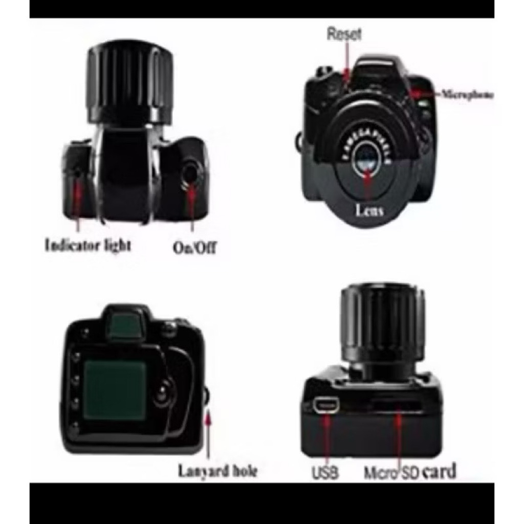 Jual Kamera Perekam Video Digital Mini HD Y2000 DV SPY CAM | Shopee ...