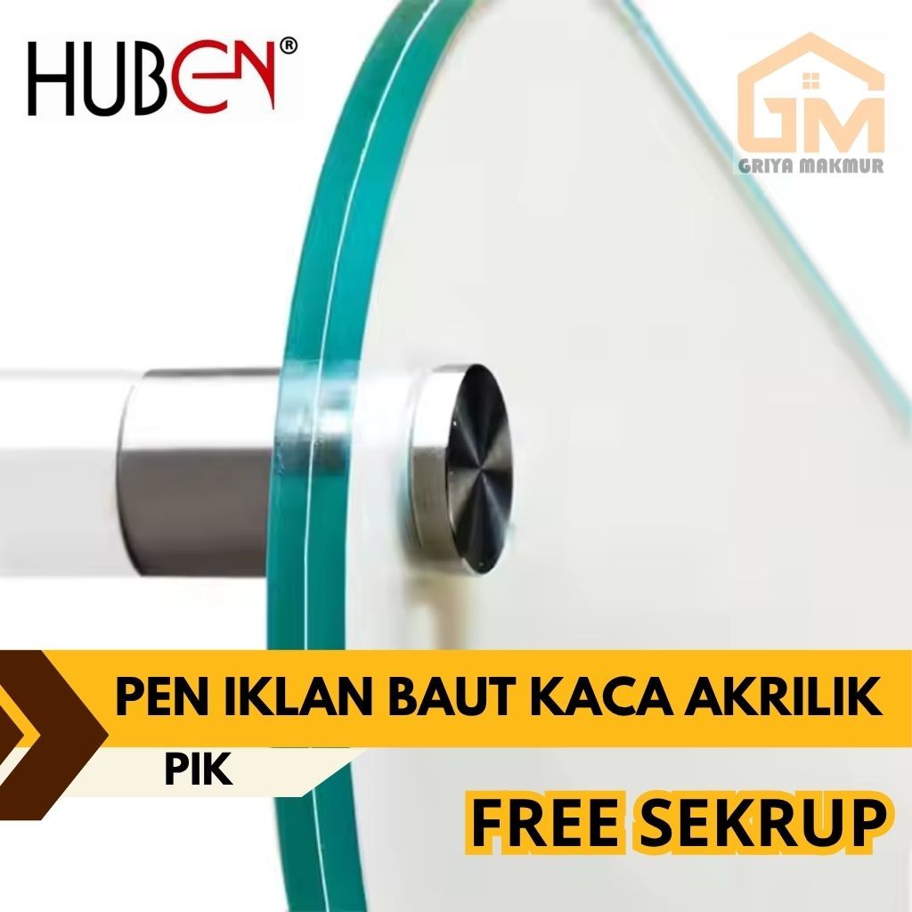 Jual Huben PIK Pen Iklan Baut Sekrup Kaca Akrilik Sign Board | Shopee ...