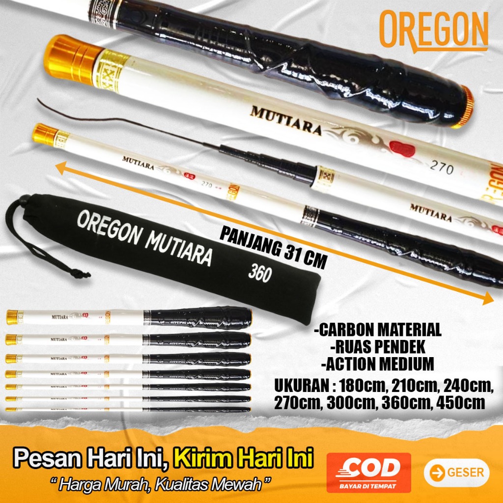 Jual Joran Tegek OREGON Mutiara 180 210 240 270 300 360 450 Tegek Ros ...