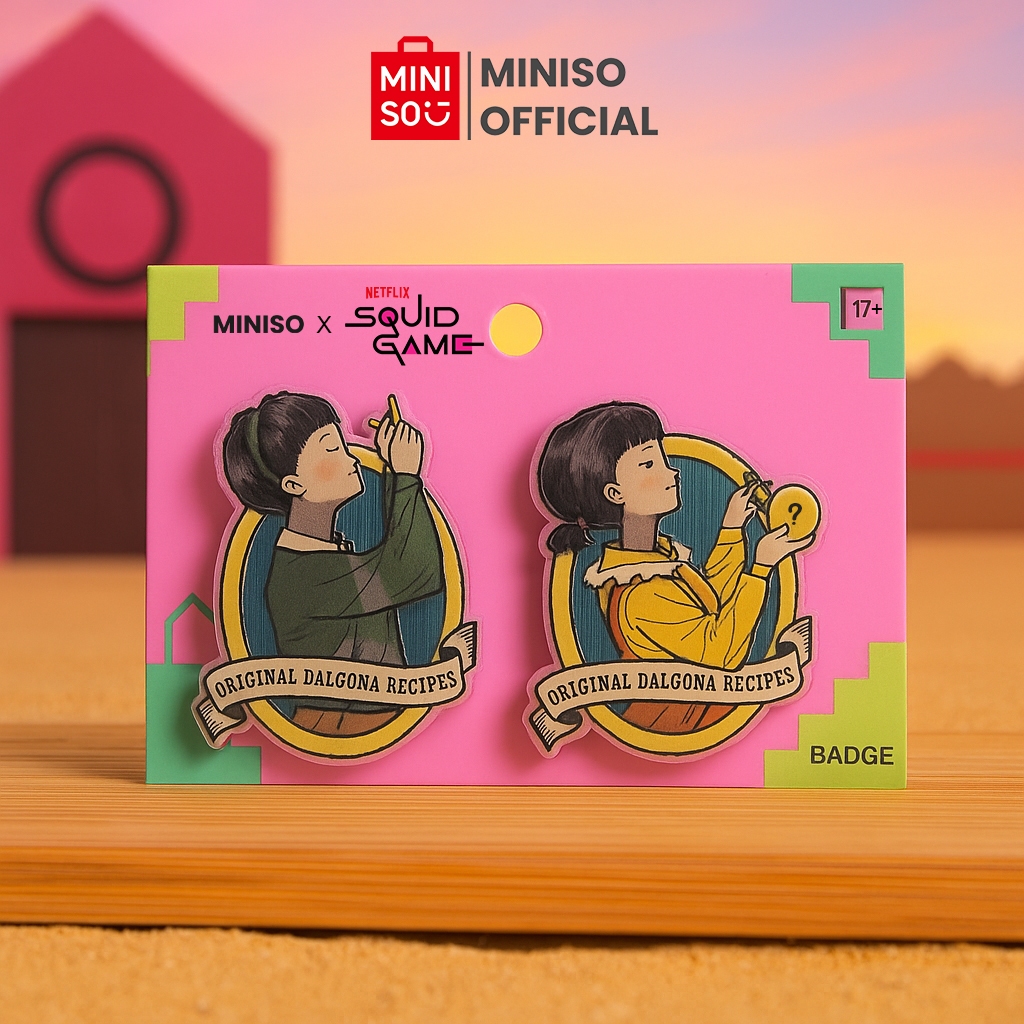 Jual MINISO x SQUID GAME Collection badge Pin/Lencana Karakter Squid ...