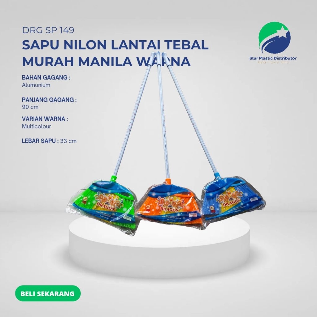 Jual Sapu Nilon / Nylon / Senar / Senur Kipas Lantai Tebal Murah Gagang ...
