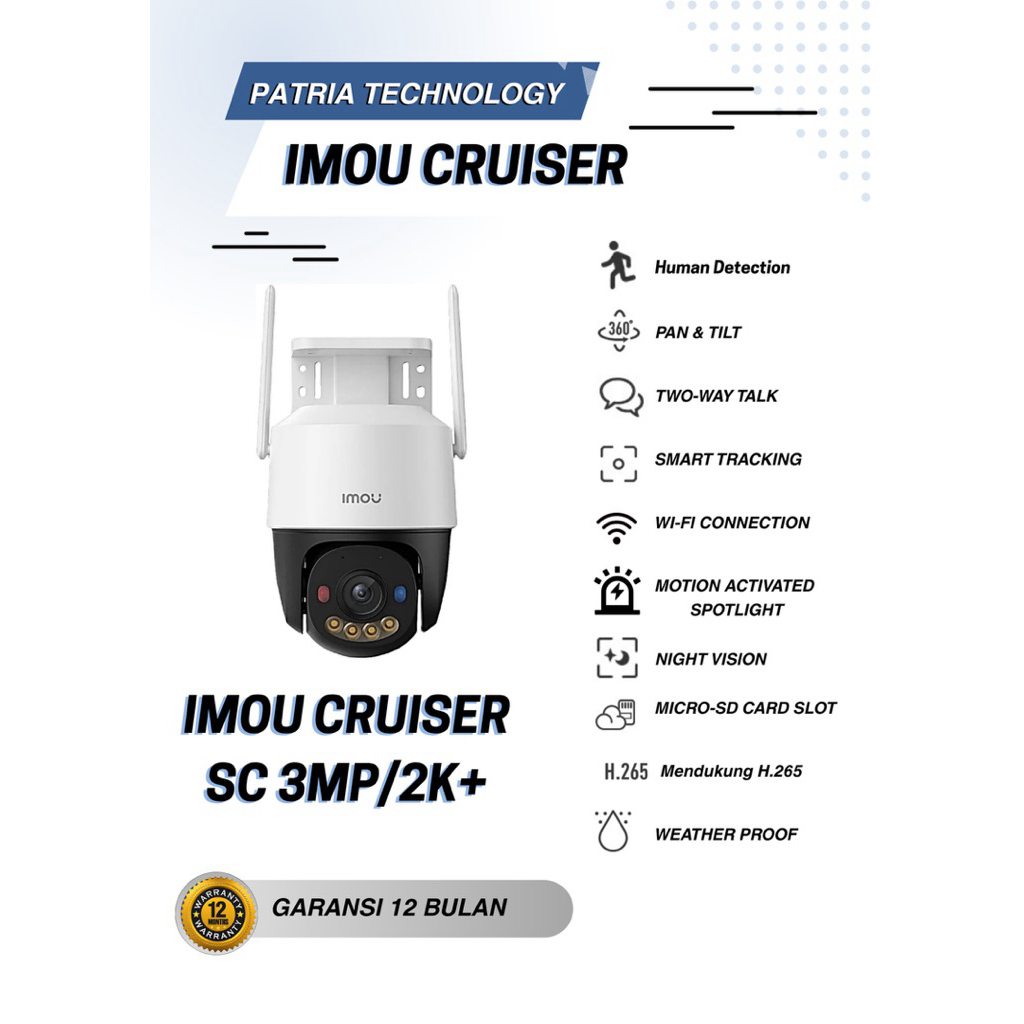 Jual IMOU Cruiser SC 3MP / 2K+ Kamera Smart CCTV Outdoor Ip Camera ...