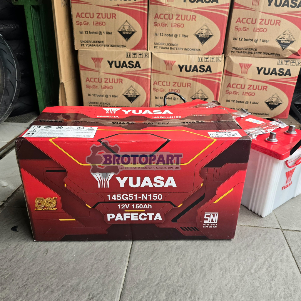 Jual Aki Mobil Genset dan Alat Berat Accu Original Yuasa N150 145G51 ...