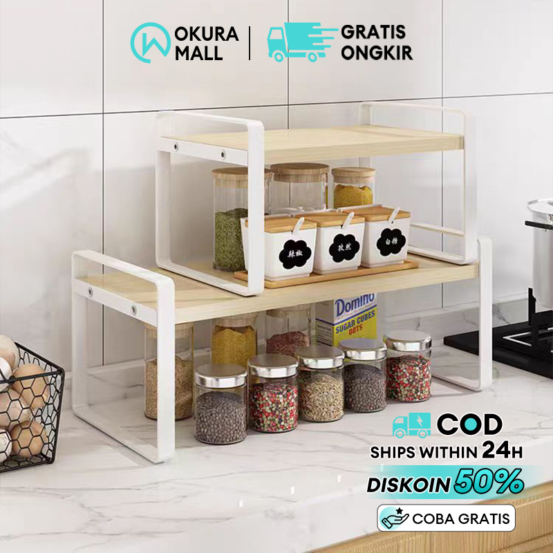 Jual Rak Dapur Desktop Rak Serbaguna Desktop Rak Bumbu Dapur Portable ...