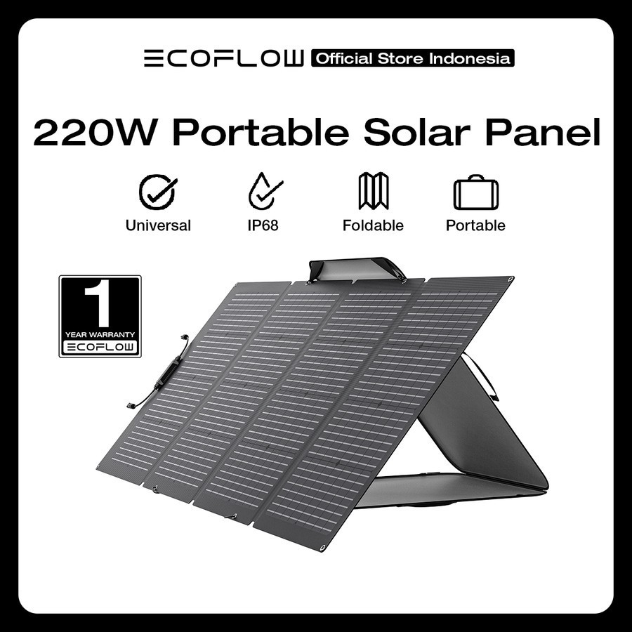 Jual EcoFlow NextGen 220W Bifacial Portable Solar Panel - Panel Surya ...
