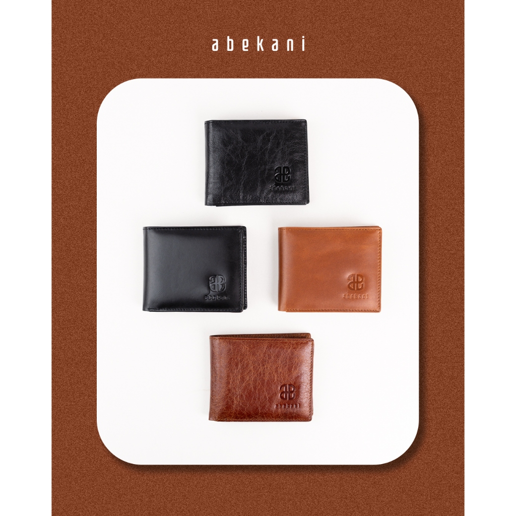 Jual Dompet Kulit Pria Dompet Lipat Abekani Leather LW001 Dompet Uang ...