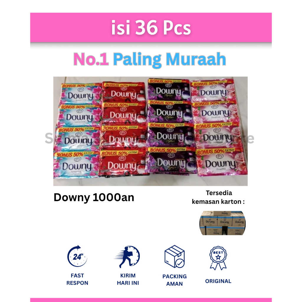 Jual Downy Sachet 1000 6 Renceng 36Pcs X 24 Ml Sunrise Fresh-Mystique ...