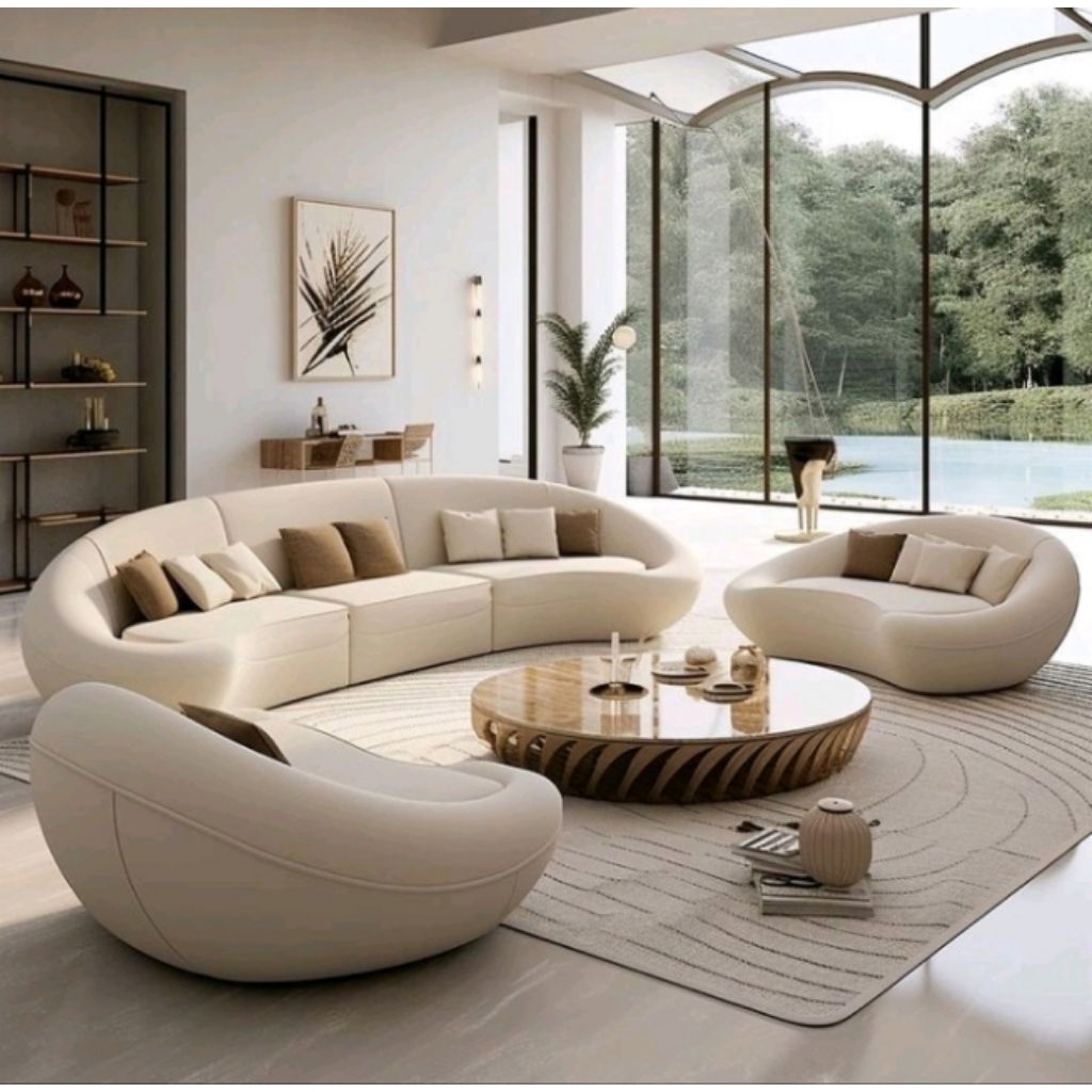 Jual sofa mewah minimalis modern bentuk bulat desain Elegant dan nyaman ...