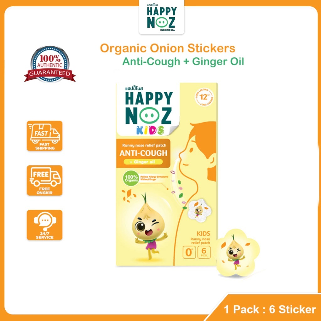 Jual Happy Noz Anti Cough | Izin PKRT Sticker Bawang Formula Anti Batuk ...