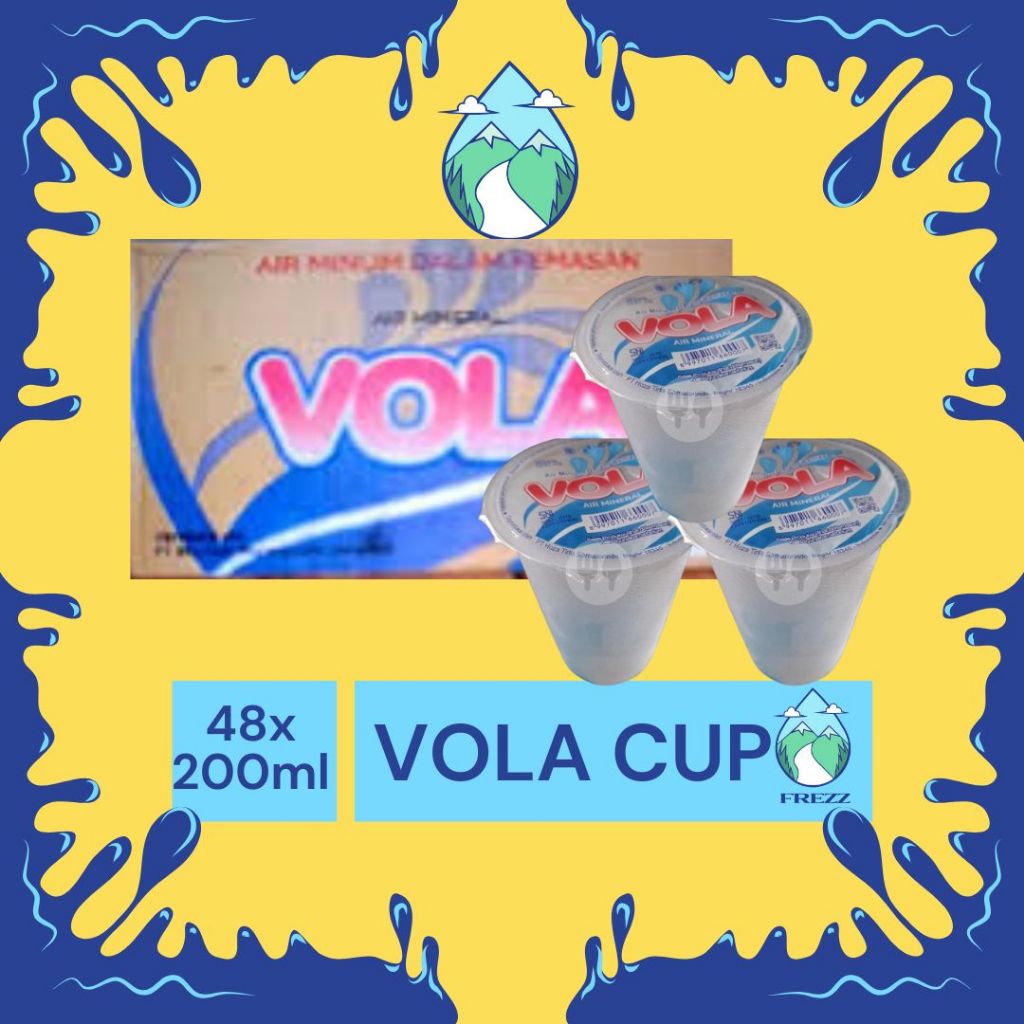 Jual (INSTANT) AIR MINERAL GELAS VOLA 220ML DUS ISI 48 CUP PER DUS ...