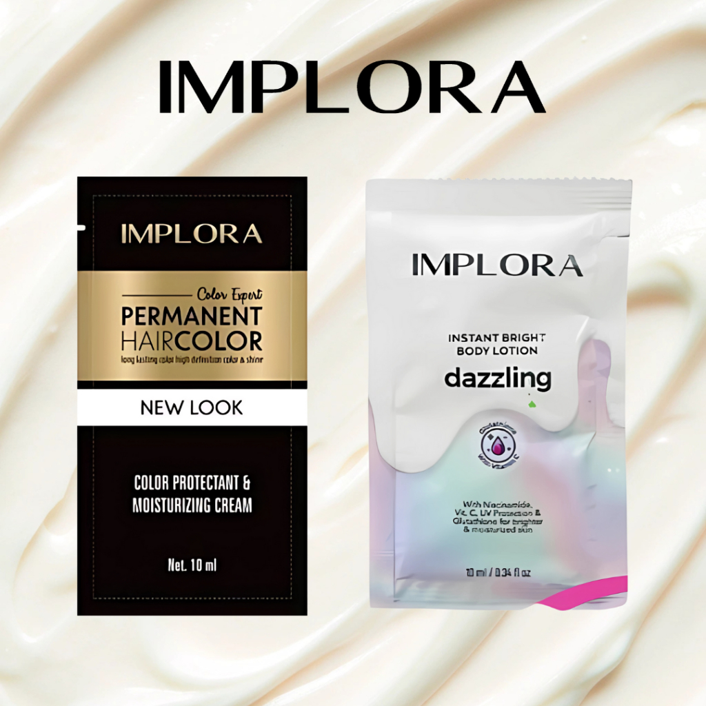 Jual IMPLORA Permanent Hair Color Moisturizing Cream & Implora Dazzling ...