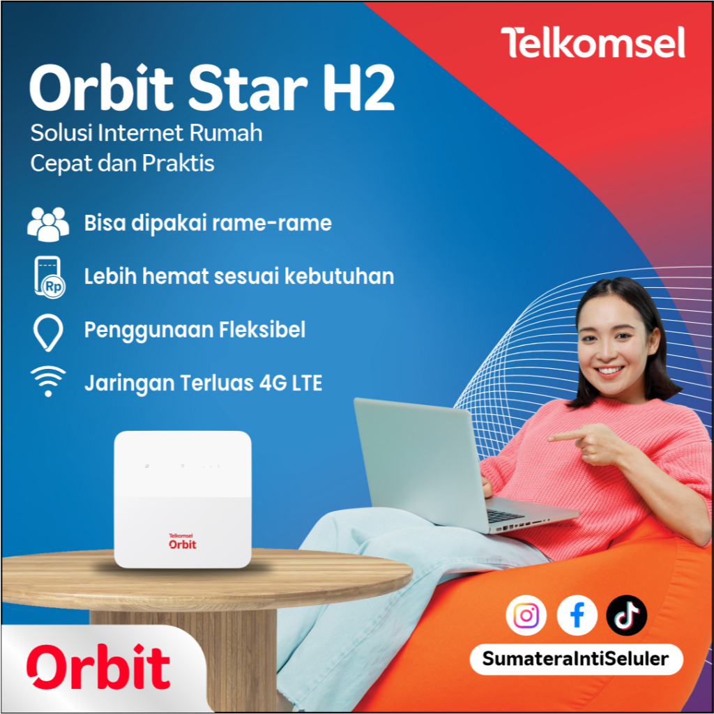 Jual Telkomsel Orbit Star H2 Modem WiFi 4G High Speed Bonus Data | Shopee Indonesia