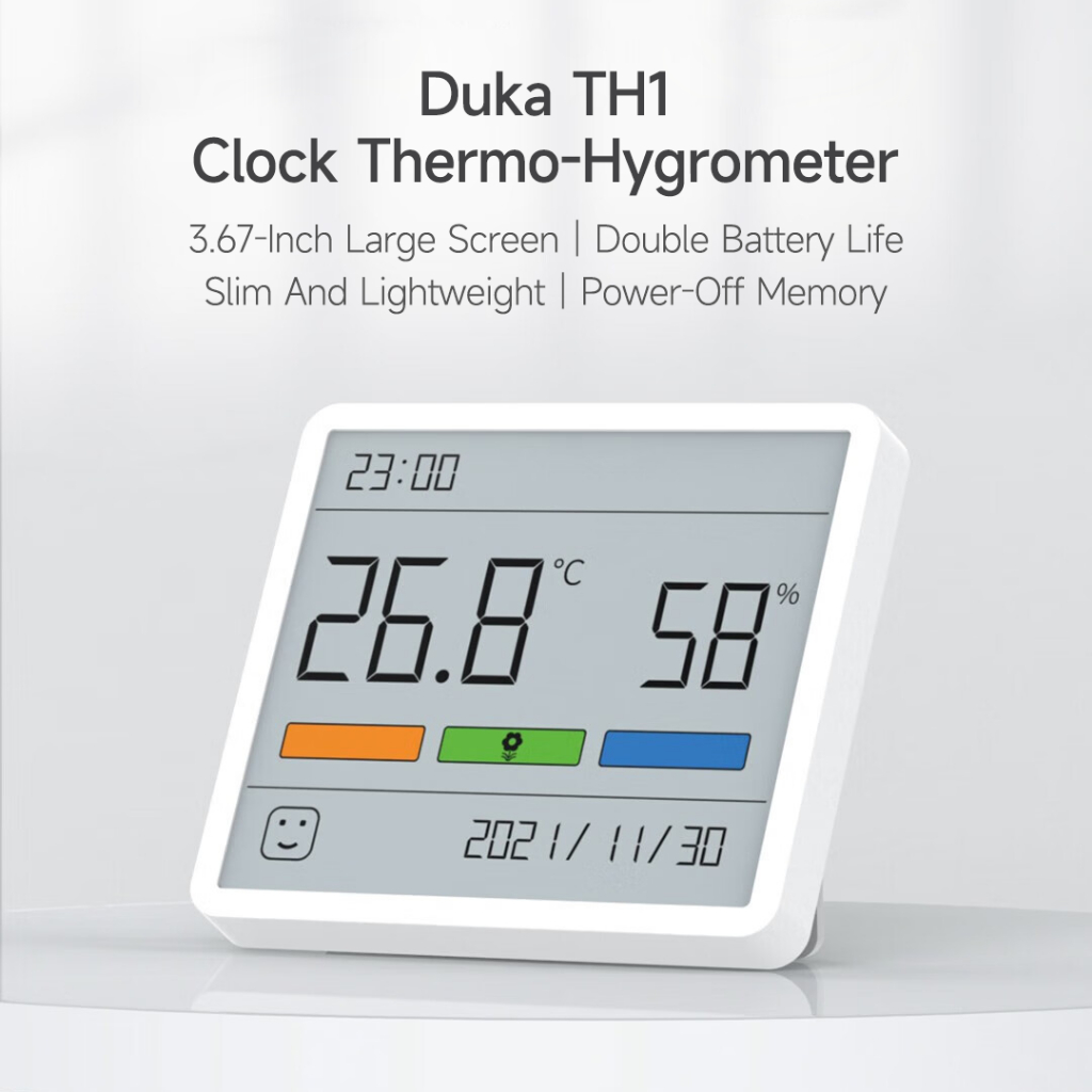 Jual DUKA TH1 Termometer Hygrometer Digital - Layar Besar 3.67 Inch ...