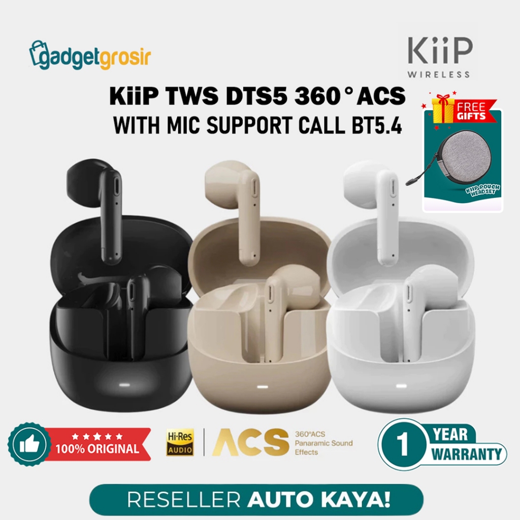 Jual KiiP Wireless TWS DTS5 360° ACS Bluetooth Earbuds With HD Mic ...