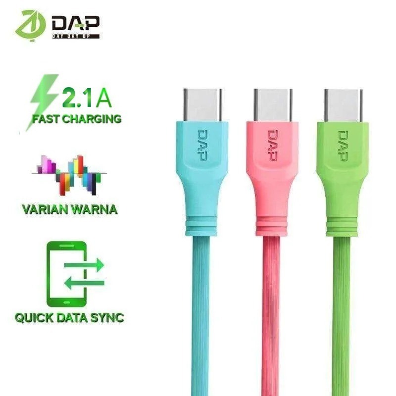 Jual Kabel Data DAP D-B01M100cm Cable Charger Type C Casan Handphone ...