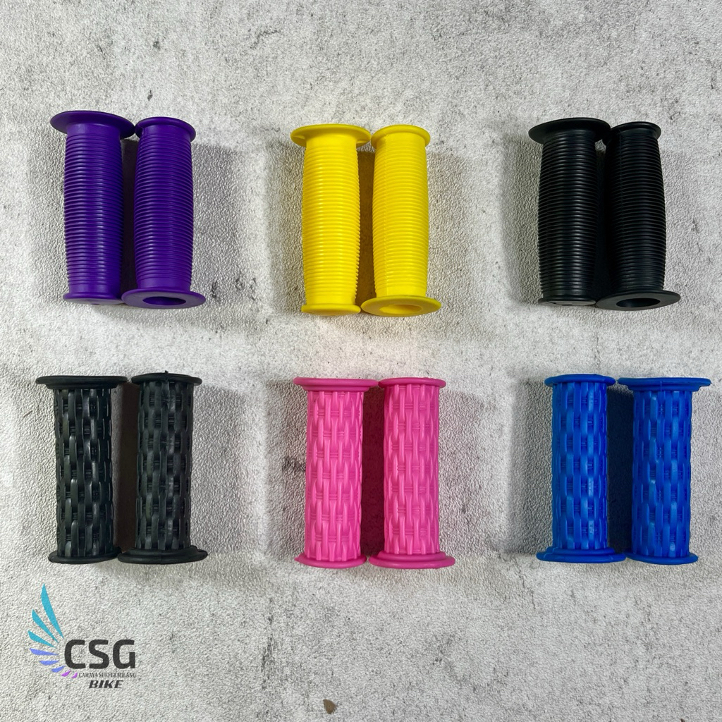 Jual Hand Grip Karet Stang Hanfat Kong Sepeda Anak Kuping Model Anyam ...
