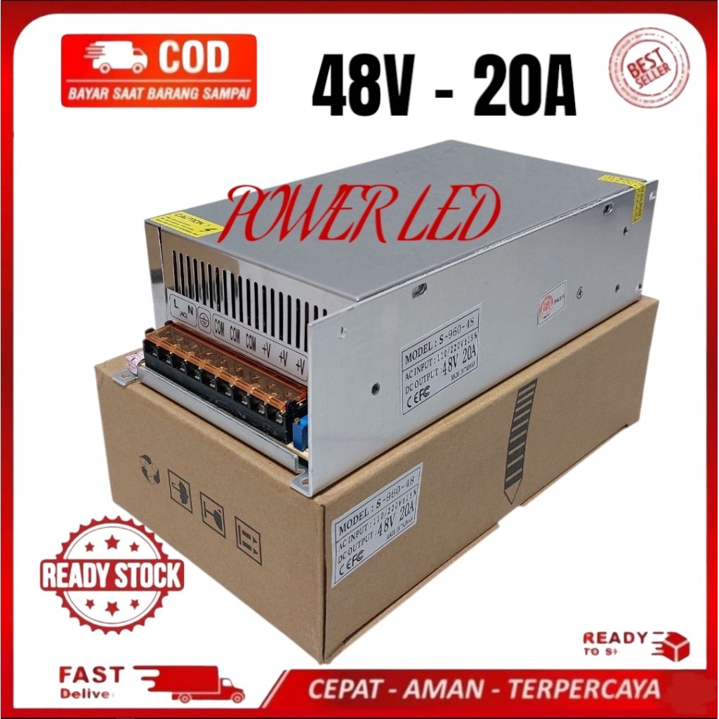 Jual Switching Power Supply PSU 48V 20A High Quality, 48 Volt 20 Ampere ...