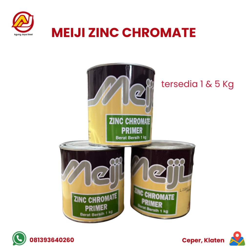 Jual Meiji Zinc Chromate Primer 1kg – Cat Dasar Anti Karat untuk Besi & Baja | Shopee Indonesia
