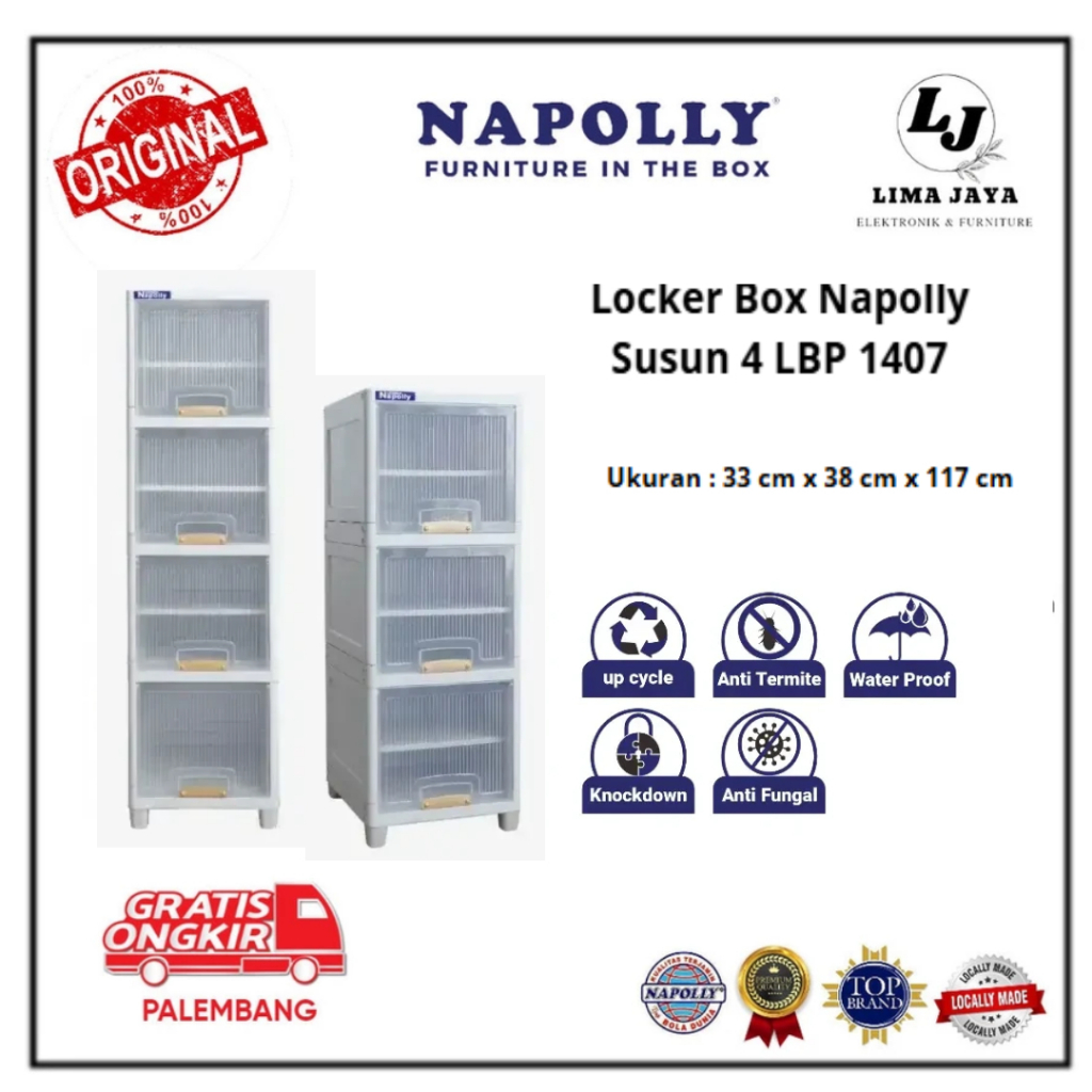Jual Locker Box Napolly Susun LBP 1407 Lemari Napolly | Shopee Indonesia