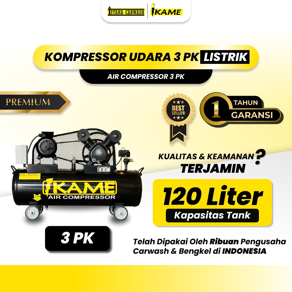 Jual Kompresor Udara Angin Listrik 3HP 3PK Pompa Angin Air Compressor ...